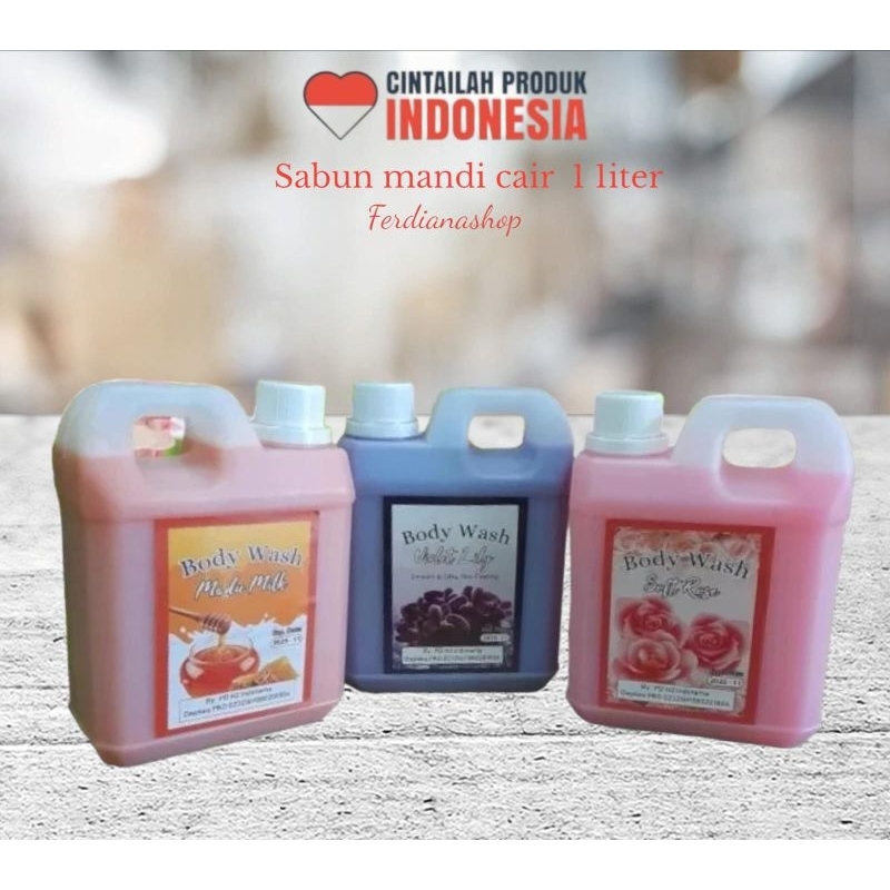 Jual Sabun Mandi Cair botol 1 Liter Wangi Segar dan Harum Cocok Untuk ...