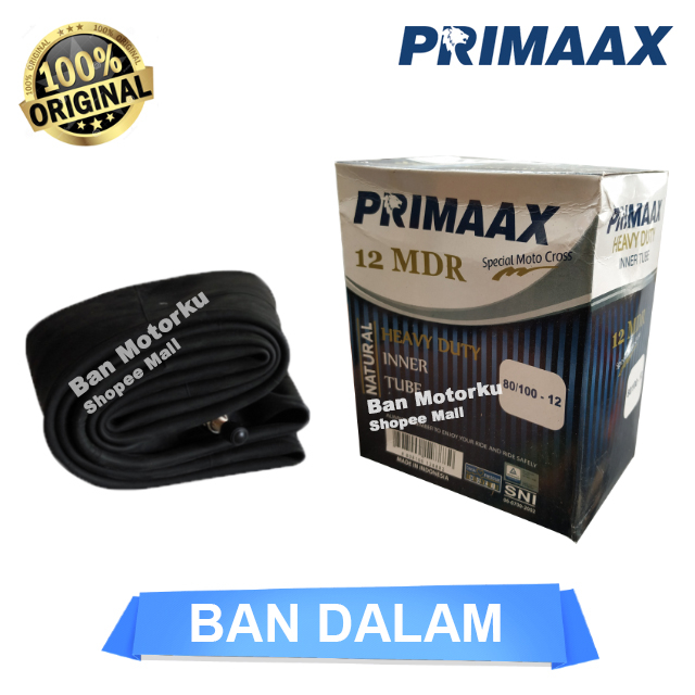 Jual Primaax HEAVY DUTY Motorcycle Tube 80/100-12 Ban Dalam Motor Ring ...