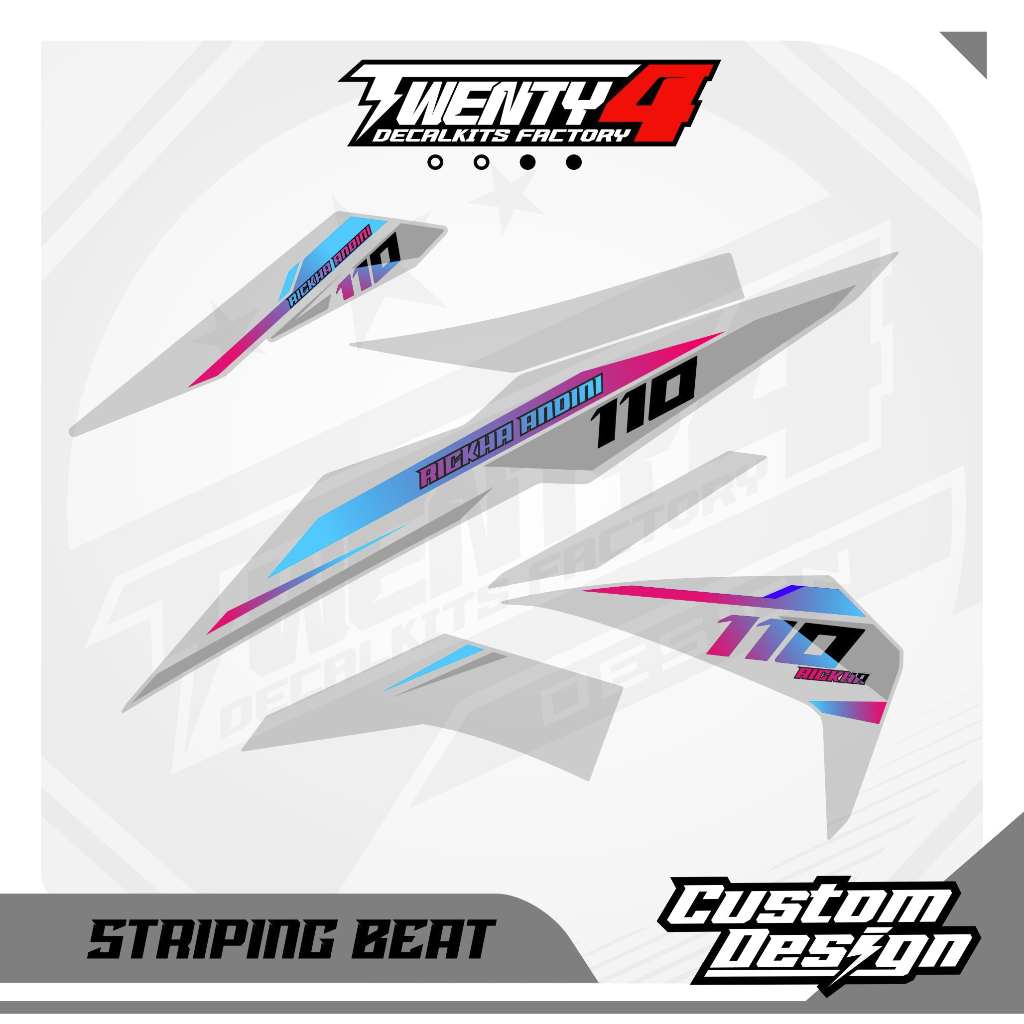 Jual Striping Beat Esp UV transfaran maxdecal - custom design | Shopee ...