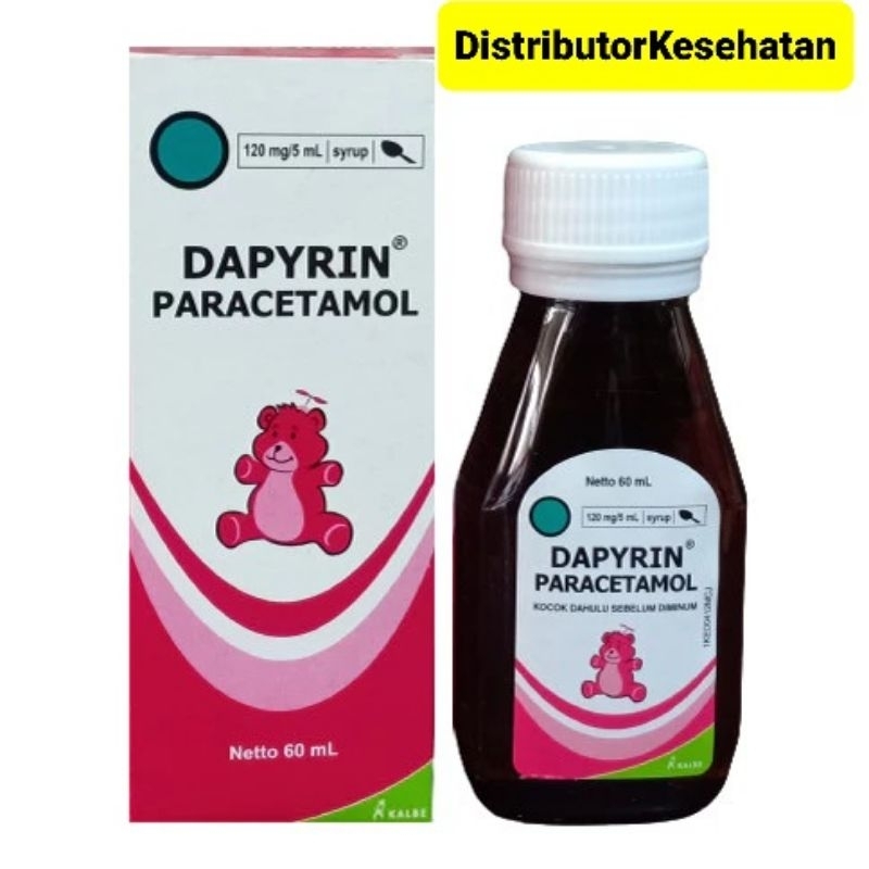 Jual Dapyrin Sirup 60 ml Paracetamol Syrup Anak Dapirin Botol Cair ...