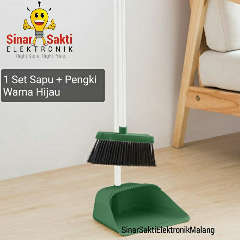 Jual Alat Sapu Set Pengki Cikrak Sampah Broom Lantai Set Pembersih ...