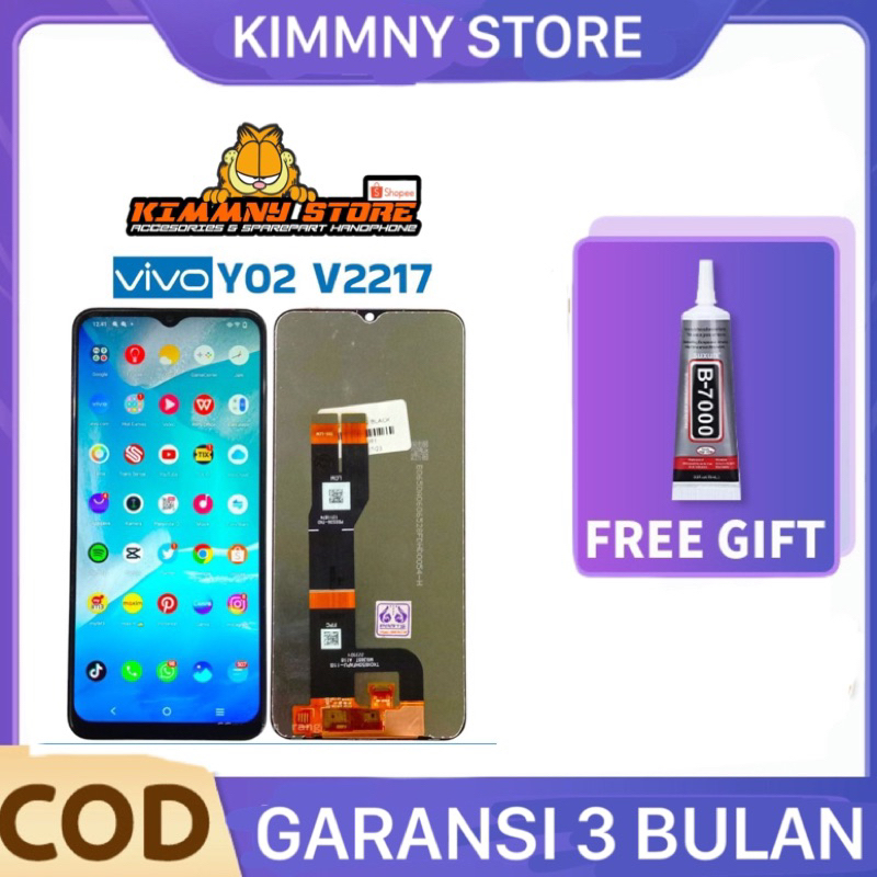 Jual LCD TOUCHSCREEN FULLSET VIVO Y02 Y02T V2217 BERGARANSI | Shopee ...