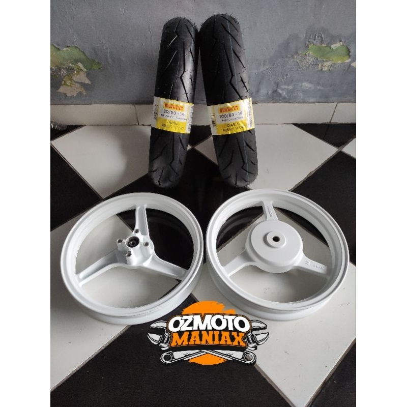 Jual Wheel Set Velg Vrossi Rocket (Motif Daytona) + Ban Pirelli Diablo ...
