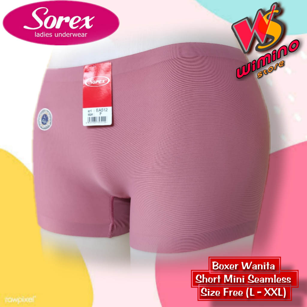 Jual W327 (1 - 3 Pcs) Sorex Short Pants Wanita Boxer Seamless Freesize ...