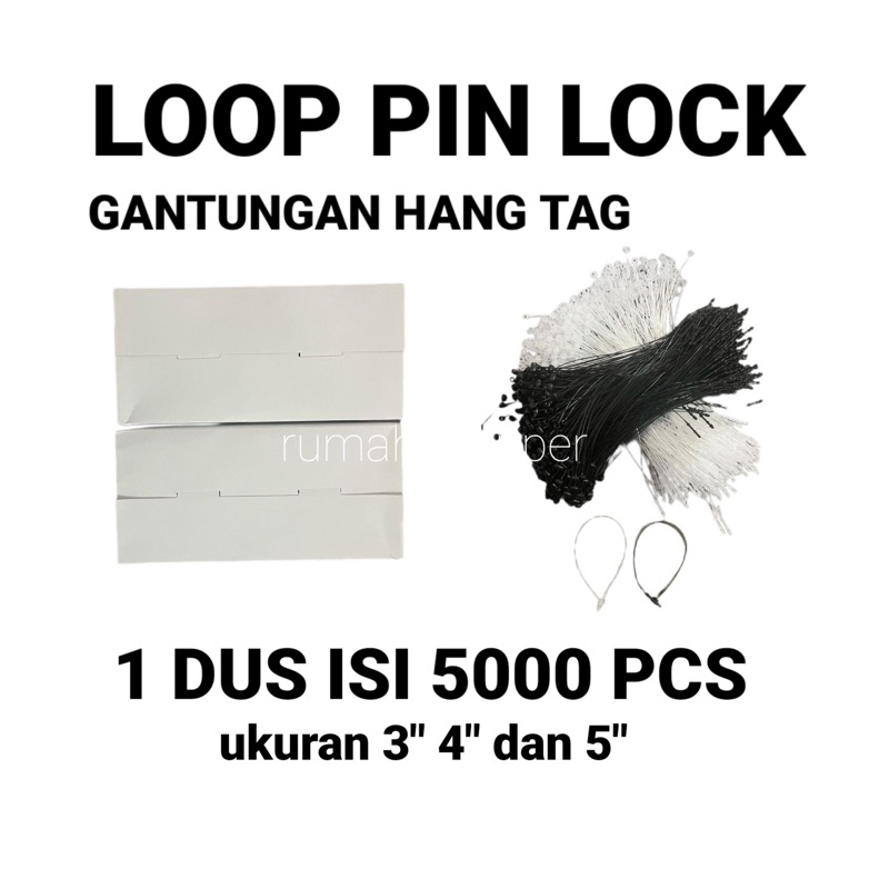 Jual Loop pins / lockpin /stringpin / tali hangtag 3" (5000pcs ...