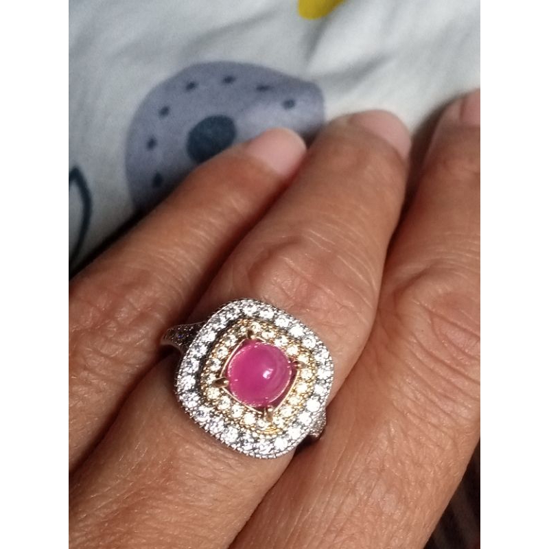 Jual Natural Pink Ruby Ring Perak | Shopee Indonesia
