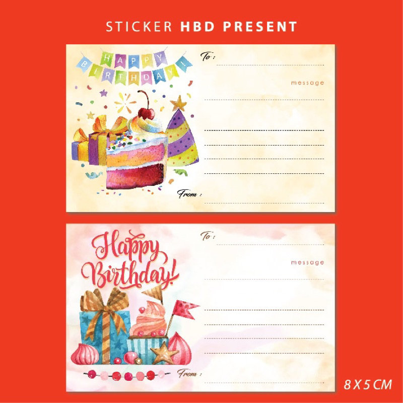 Jual STICKER UCAPAN ULANG TAHUN KARTU PENGIRIMAN UCAPAN STICKER ...