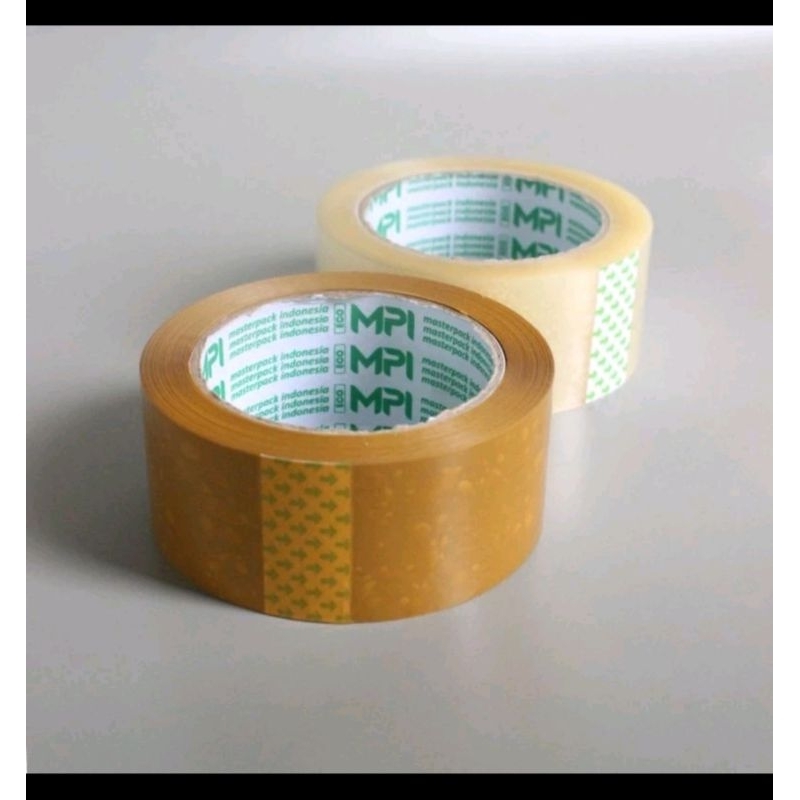 Jual Lakban bening coklat dan bening 100yard x 45mm 2" 2 inch MPI ekonomis isolasi tape selotip ...
