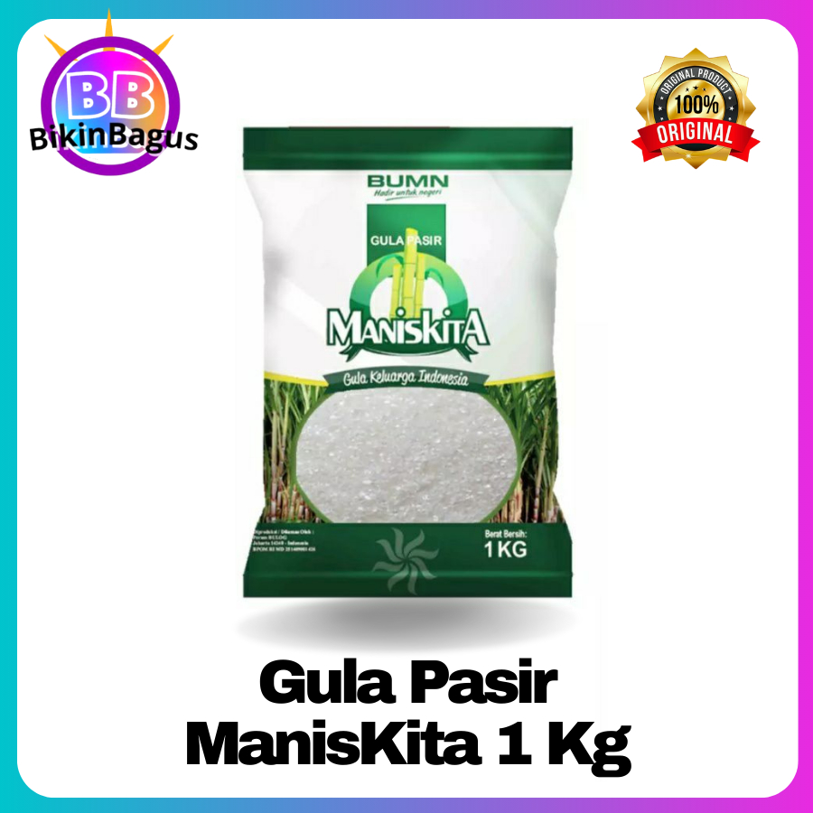 Jual Gula pasir Manis Kita 1 kg gula kemasan maniskita 1kg | Shopee ...