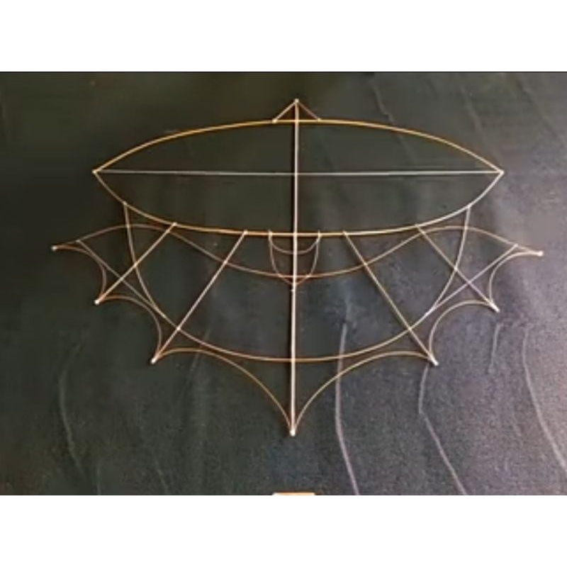 Jual SUDAH DI RANGKAI Kerangka Layangan Gapangan Ekor Kelelawar 70cm ...