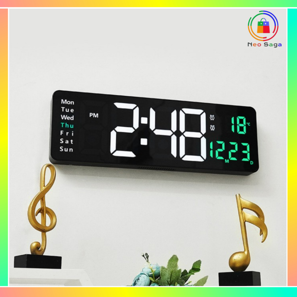 Jual JD-6629 Jam Dinding Smart Digital Alarm LED Digital Clock Modern ...