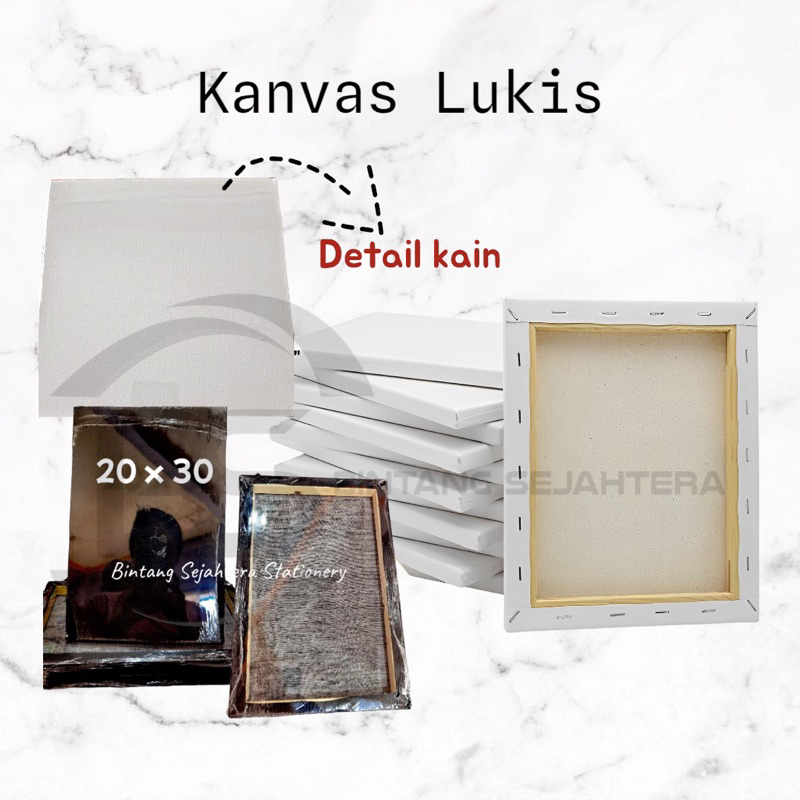 Jual Kanvas Lukis Basic uk 20x30 uk 30x30 Uk 30x40 Uk40x40 Uk40x60 ...