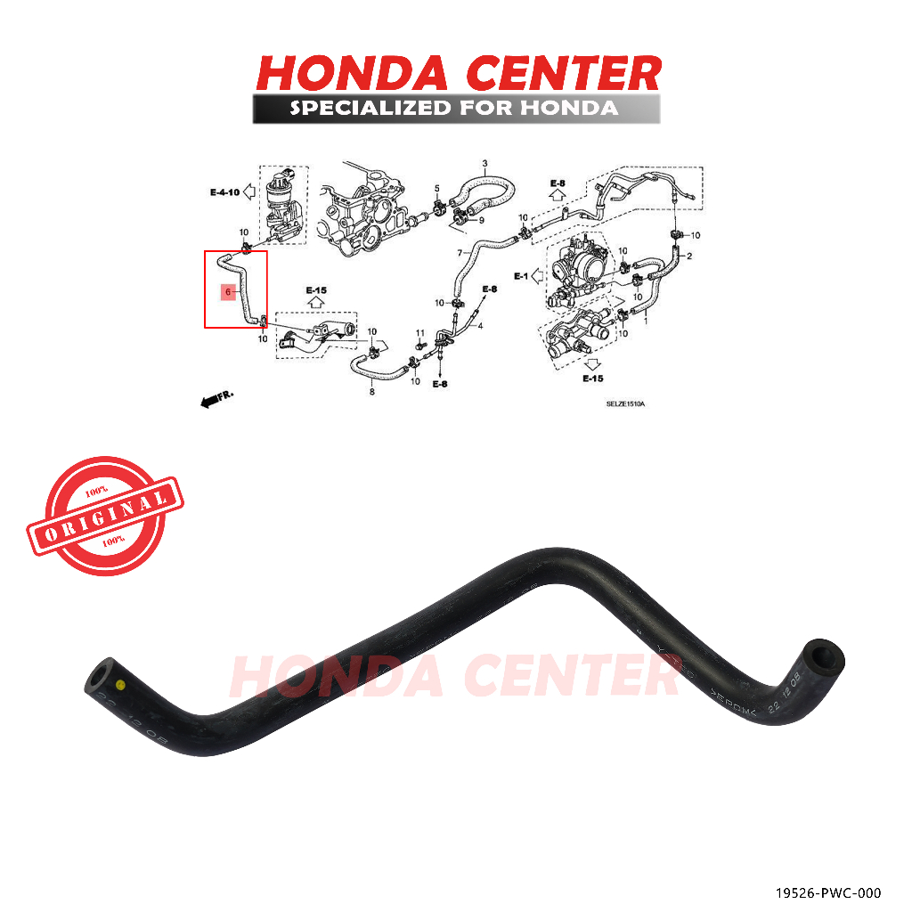 Jual Selang Slang Hose Egr Jazz Gd3 City Gd8 2003 2004 2005 2006 2007 ...