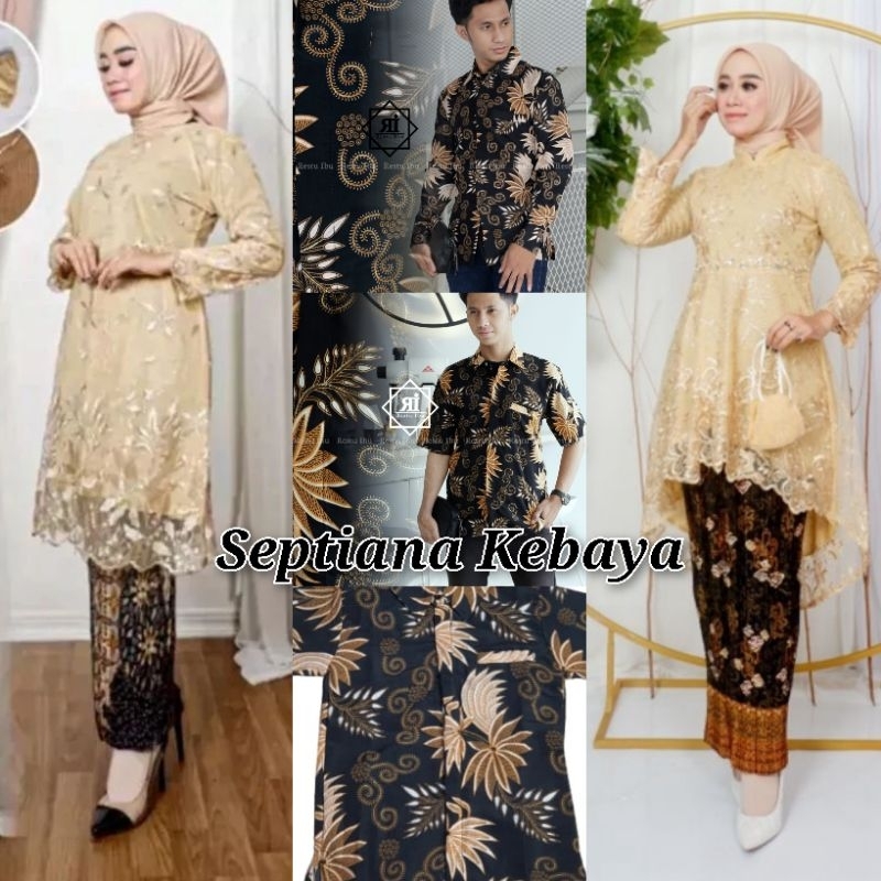 Jual septiana Kebaya couple batik gold Kelapa gold ~ couple kebaya ...