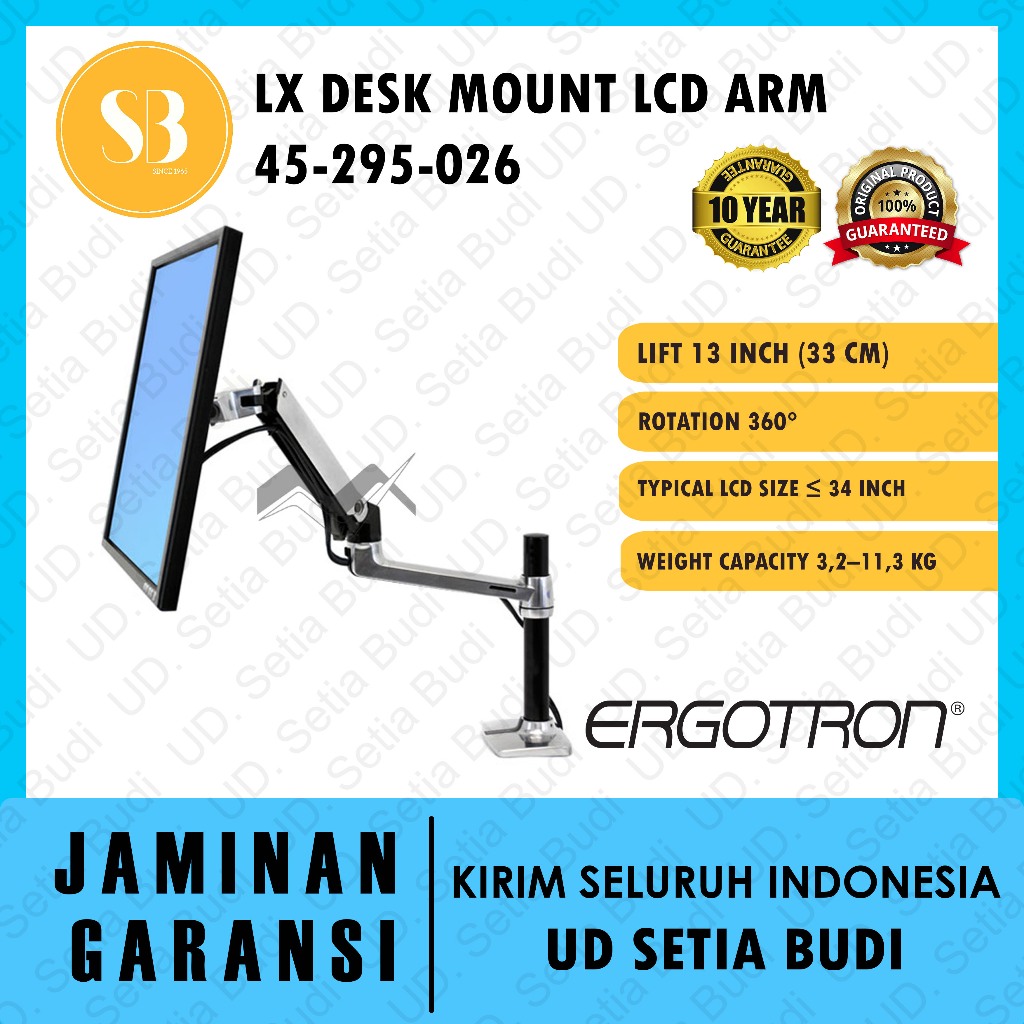 Jual Ergotron LX Desk Monitor Arm (45-496-026) | Shopee Indonesia