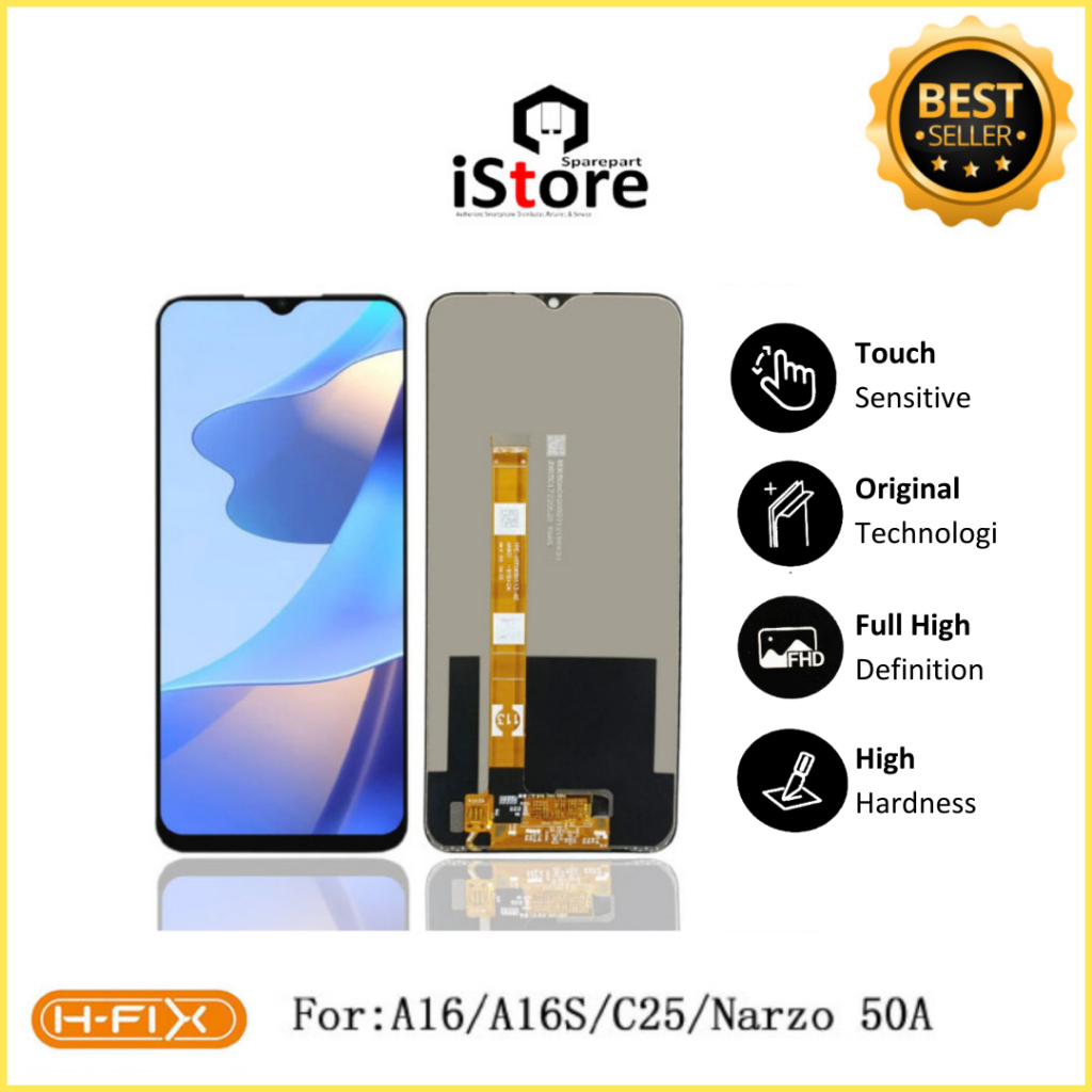 Jual LCD OPPO A16 / A16S / REALME C25 / C25S Fullset Touchscreen HFIX | Shopee Indonesia