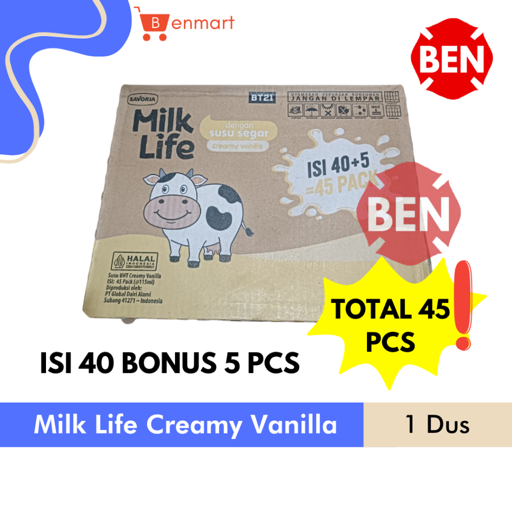 Jual Milk Life Susu UHT CREAMY VANILLA 1 Dus 115ml 115 ml Milklife Vanila | Shopee Indonesia
