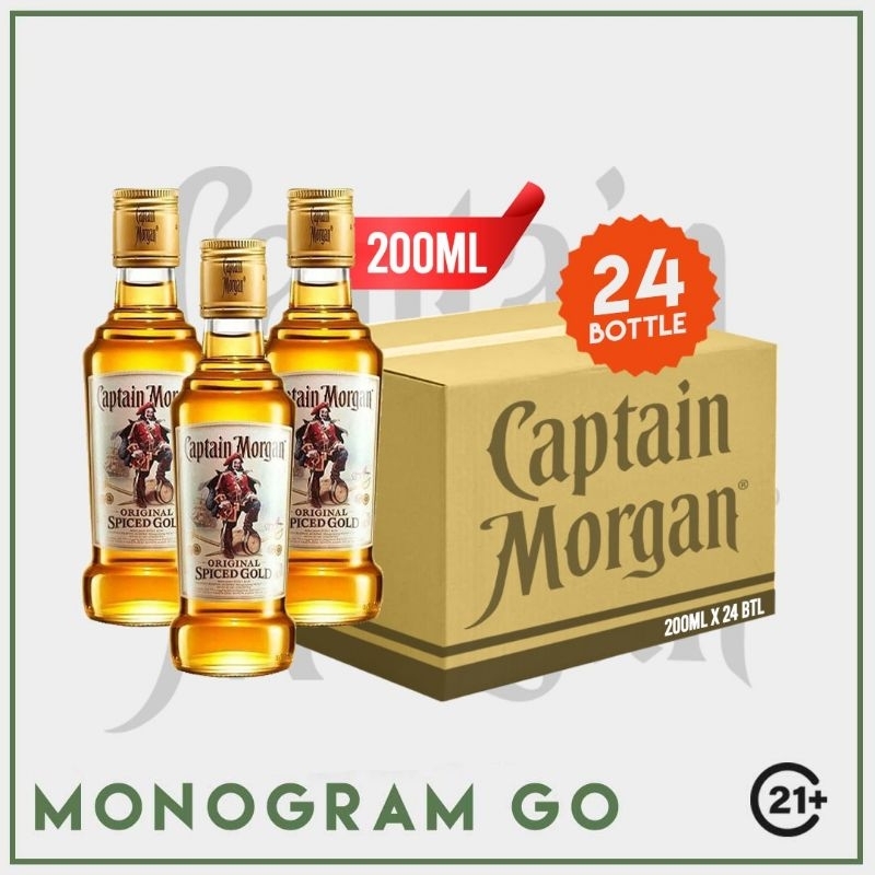 Jual Captain Morgan Spiced Gold Rum 200ml (1 Karton Isi 24 Botol ...