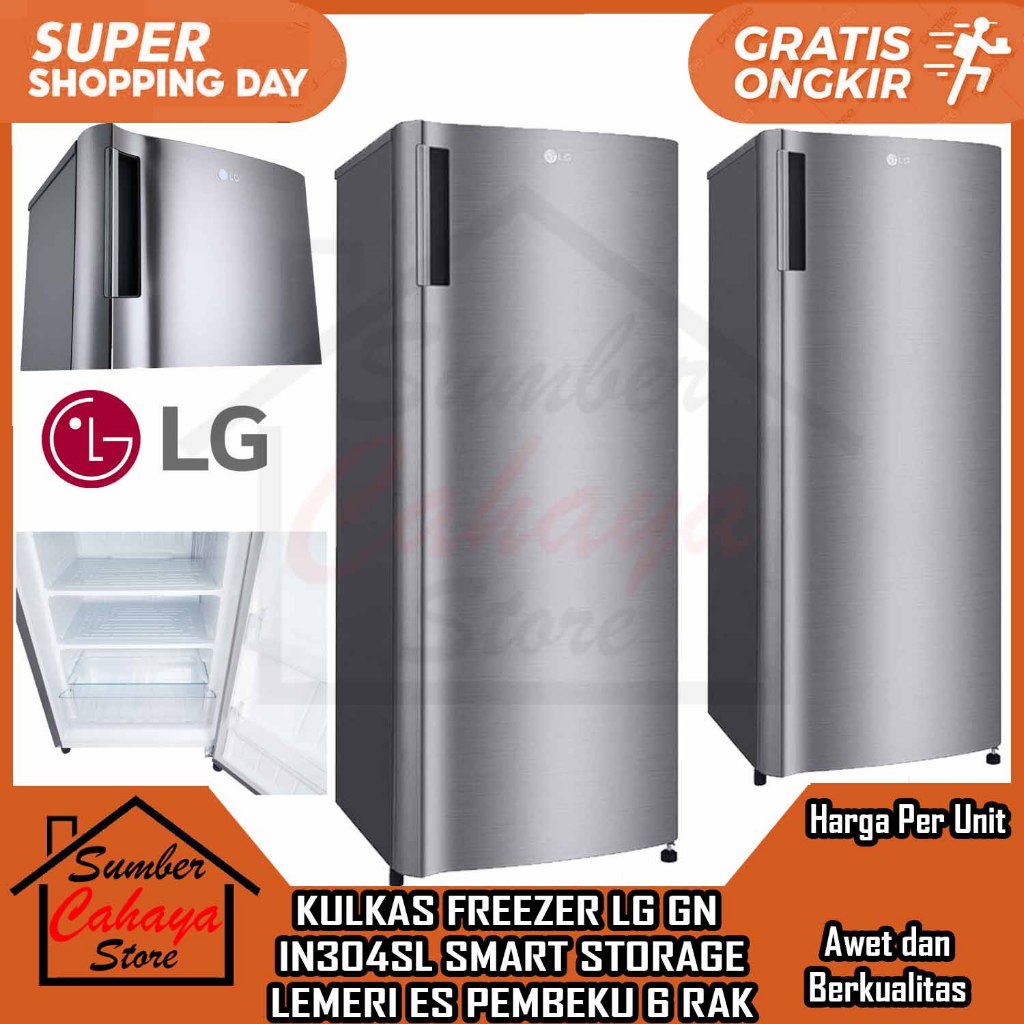 Jual [Instant] Freezer 6 Rak LG GN IN304SL KULKAS Tempered Glass Rack ...