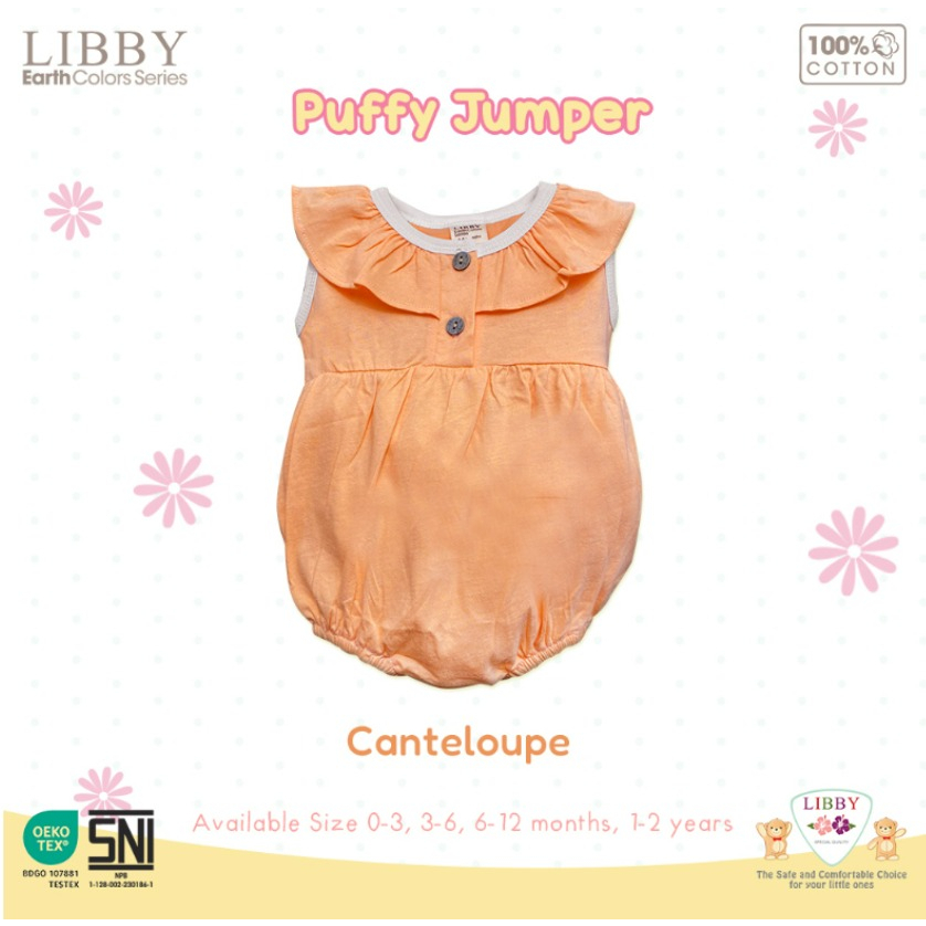 Jual Libby Ivy Romper Ruffle 0-2 Tahun Puffy Jumper Cotton Earth Color ...