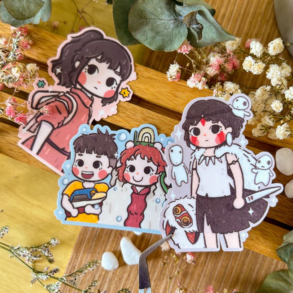 Jual Ghibli - Stickers | Sticker Anime / Stiker Aesthetic / Studio ...