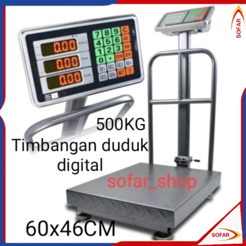 Jual Timbangan Duduk Digital Kapasitas 500KG & 300KG Electrik Platform Scale | Shopee Indonesia