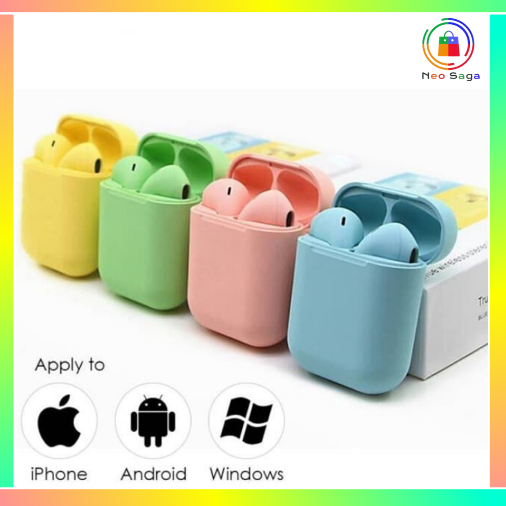 Jual TWS macaron Inpods I12 Headset Bluetooth Wireless Earphone ...