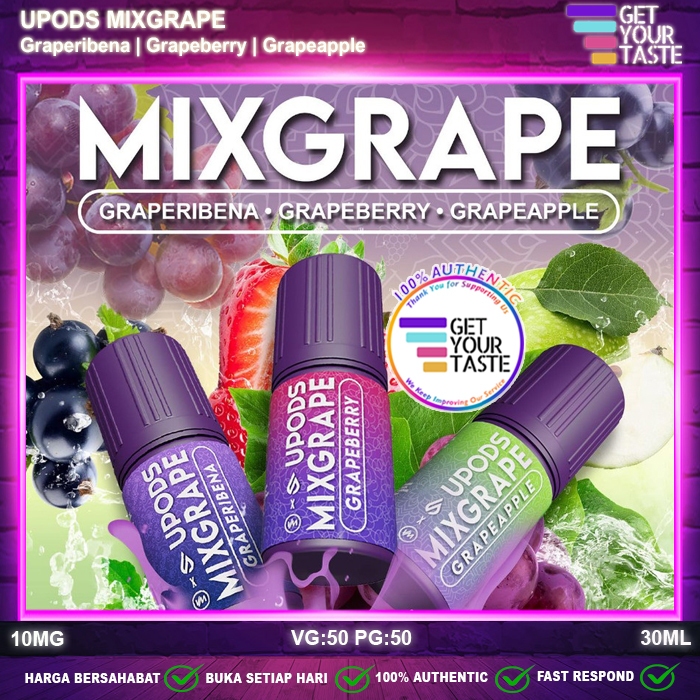 Jual Liquid UPODS Mix Grape Series Pods Friendly 30ML Mixgrape by Upods ...