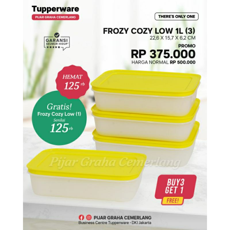Jual frozy cozy low tupperware | Shopee Indonesia
