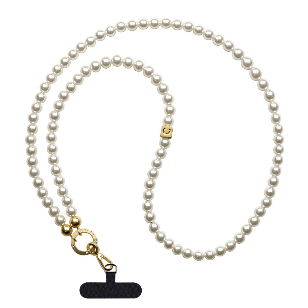 Jual High version CASETIFY Phone Charm chain handmade pearl beaded ...