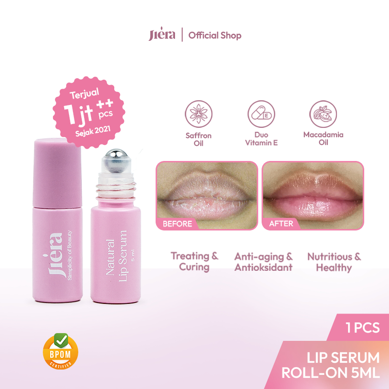Jual Jiera Natural Lip Serum 5ml Roll on | Serum Pencerah Bibir Dengan ...