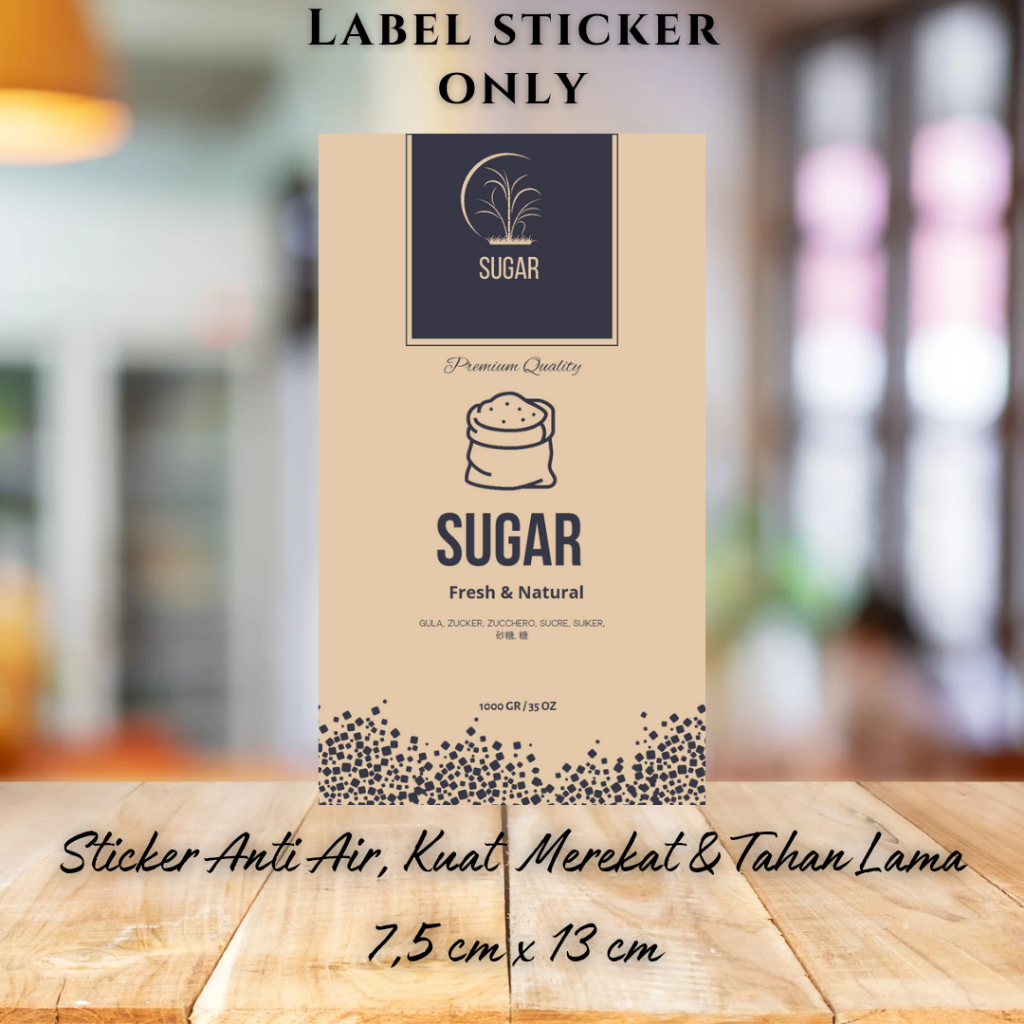 Jual Stiker Label Makanan Kemasan Kopi Teh Gula | Shopee Indonesia
