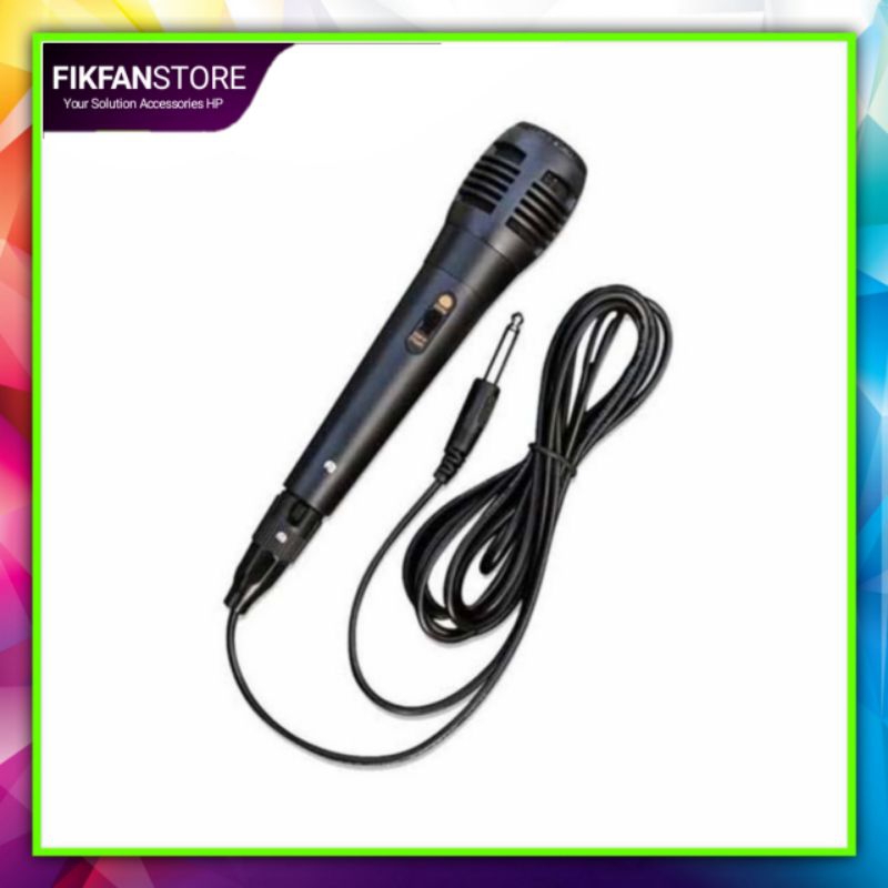 Jual FIKFAN Microphone Kabel Karaoke Colokan Kecil 3.5 & besar 6.25 ...