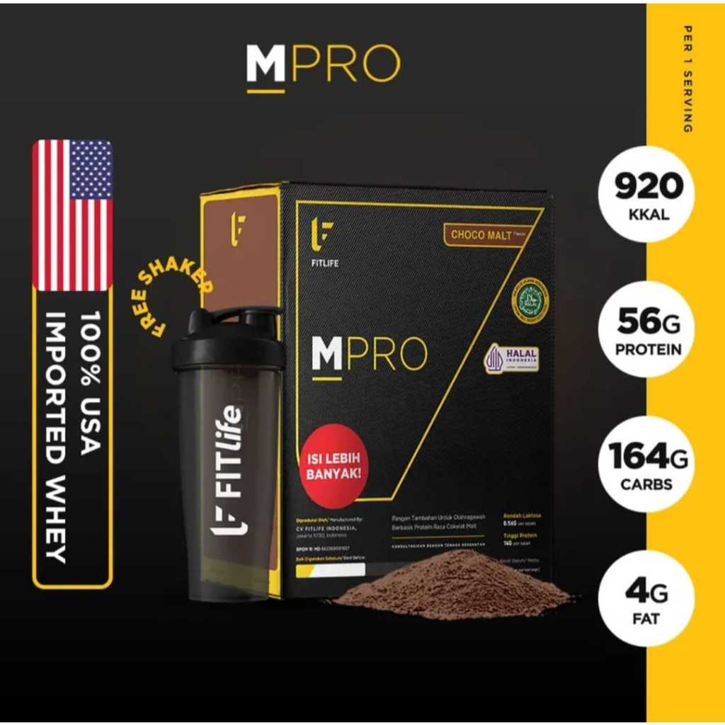 Jual New Big MPRO FITlife Mass Gainer - 4,8kg/10,5lbs rasa Choco malt ...