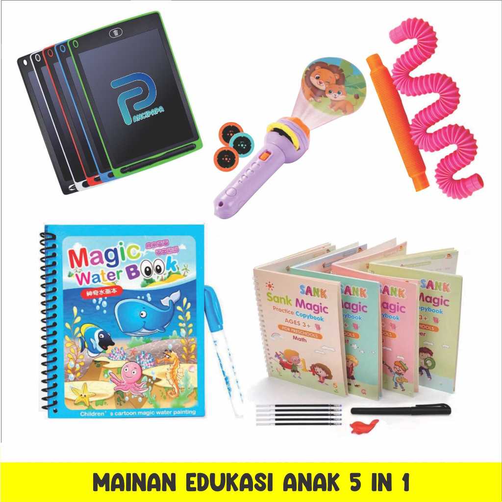 Jual Paket Edukasi Mainan Anak Super Lengkap 5in1 | Set Kado Hadiah ...