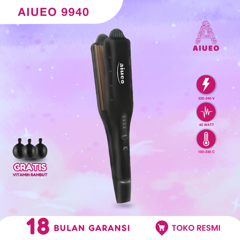 Jual Catokan AIUEO Amelia - 9940 | Catok Rambut Curly Gerigi Praktis ...