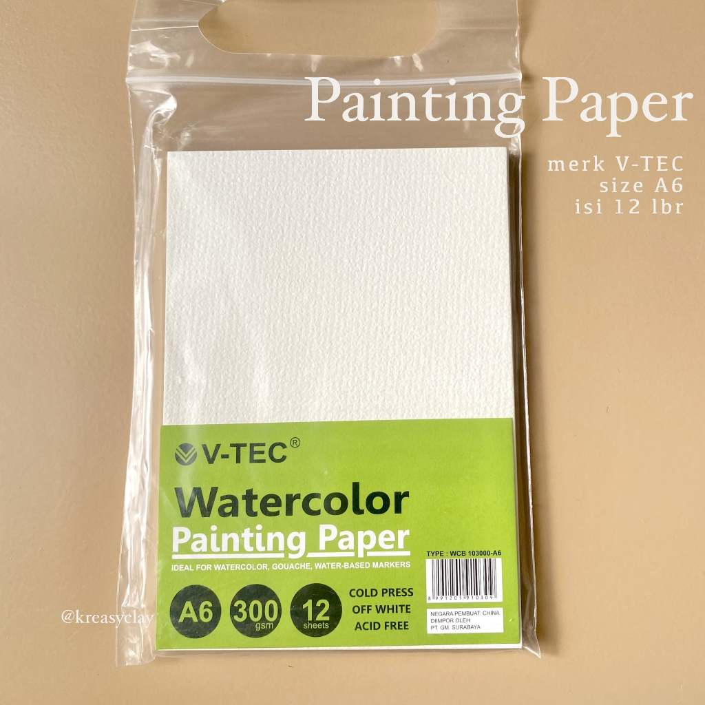 Jual Watercolor Painting Paper V-TEC - Kertas Lukis Cat Air Akrilik ...