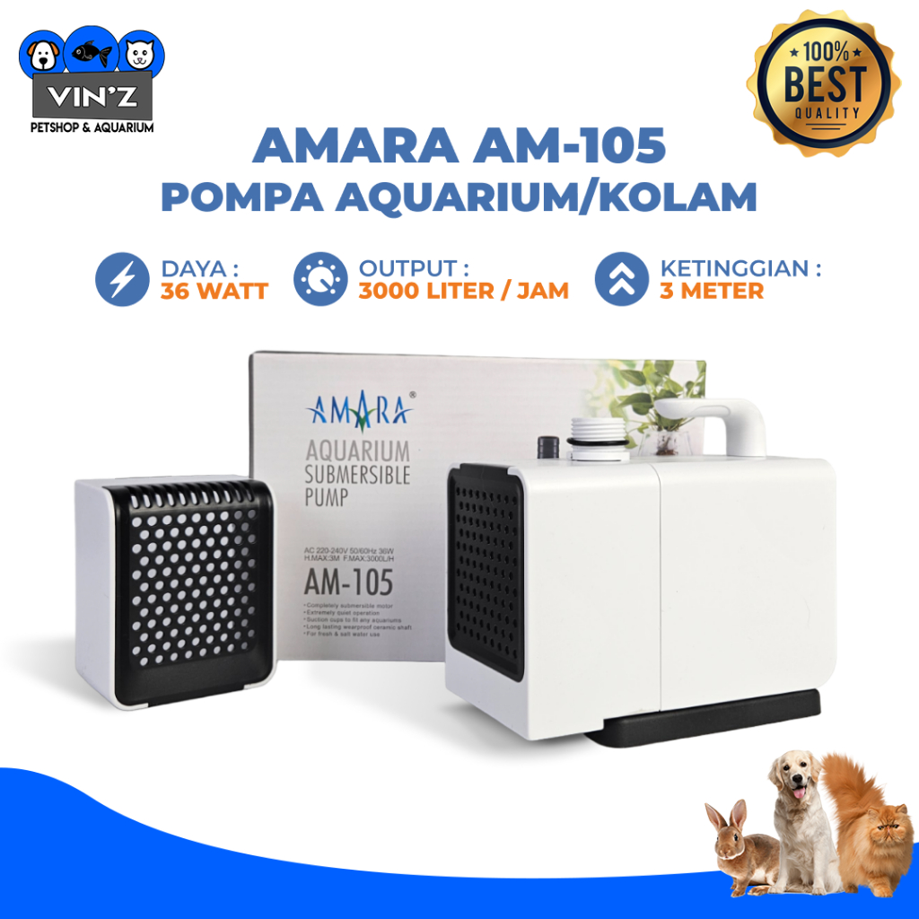 Jual Pompa Air Aquarium Power Head Amara AM 105 Mesin Filter Aquarium ...