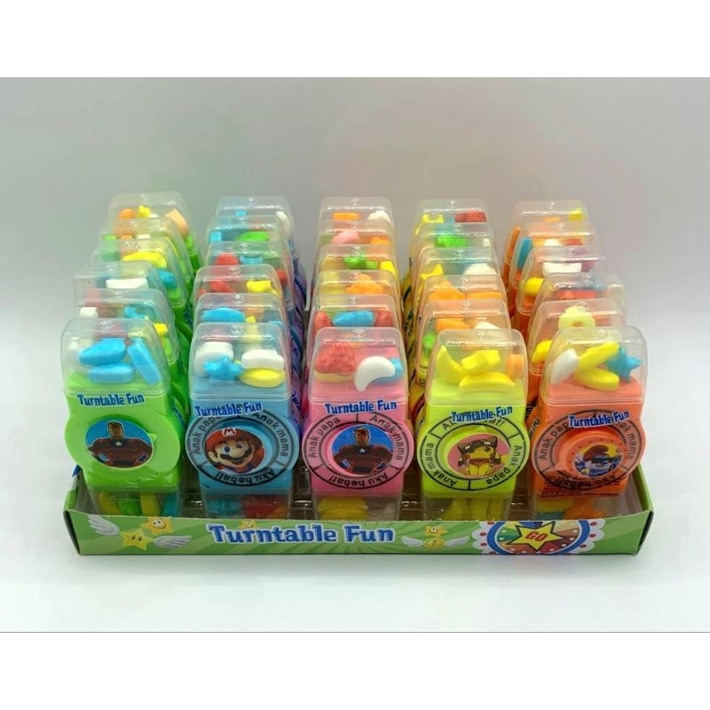 Jual Permen Cemilan Snack Turn Table Meja Putar Tic Tac Buah Mainan ...