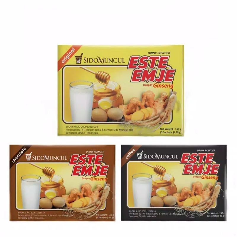 Jual STMJ Este Emje 1 SACHET @ 30gr - Original, Kopi, Coklat | Shopee ...