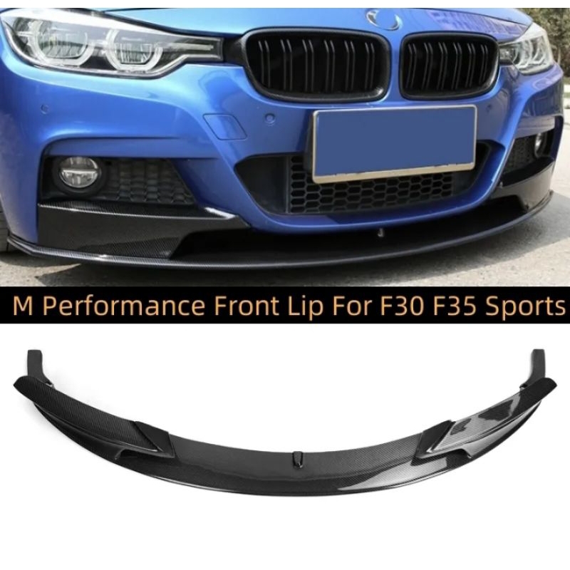 Jual front lip lips bumper depan bodykit bmw f30 m-tech plastik carbon ...