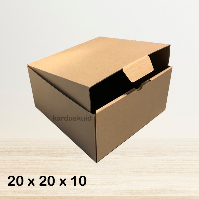 Jual Kardus 20 x 20 x 10 cm die cut tipe E Flute K150 box kotak karton ...
