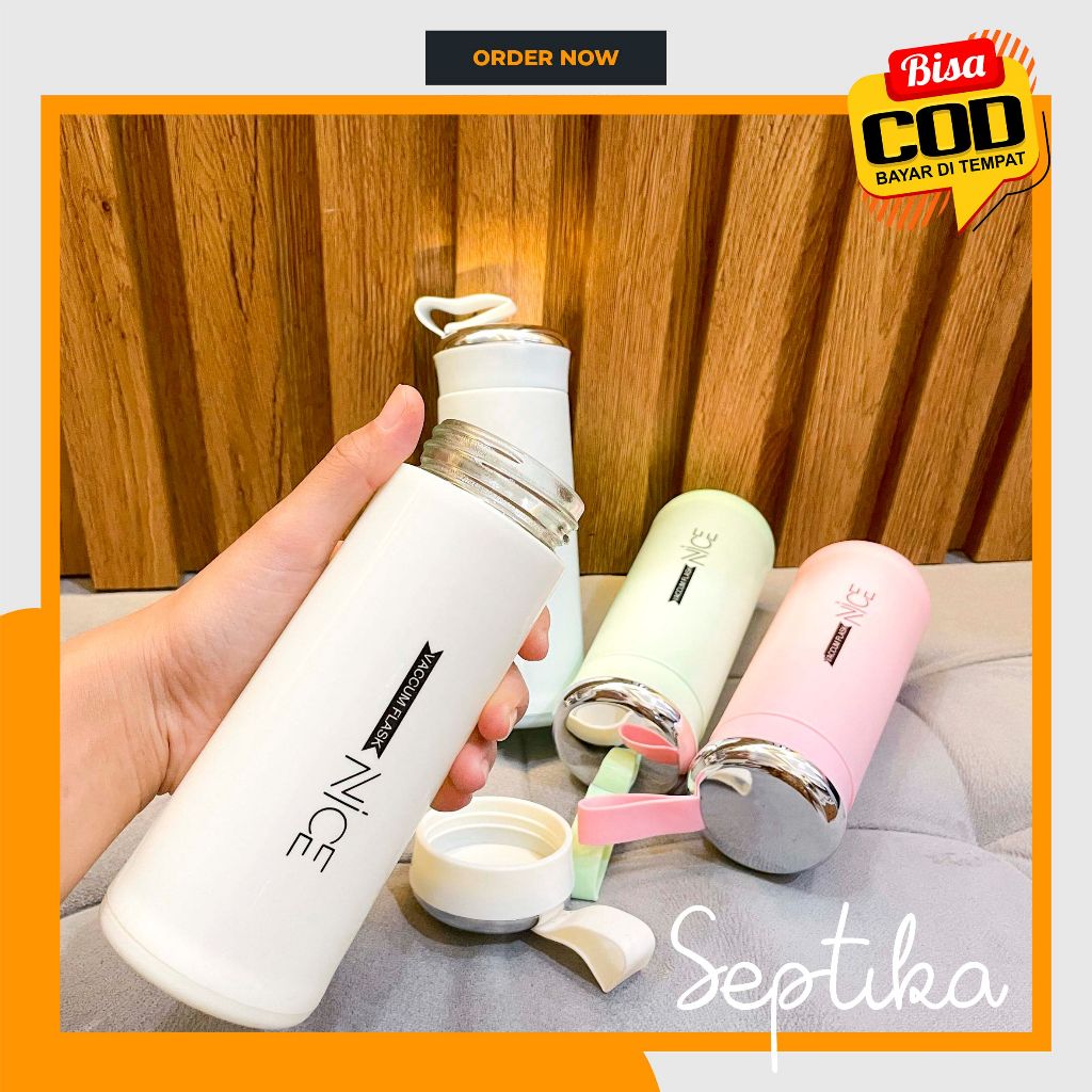 Jual Botol Kaca Nice Tanpa Box Grosir Tumbler Glass Termos Air Panas ...