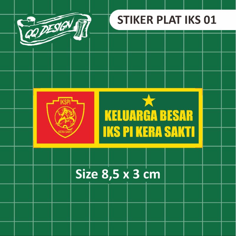 Jual STIKER PLAT IKS PI KERA SAKTI_WAJIB KIRIM FOTO KTA | Shopee Indonesia