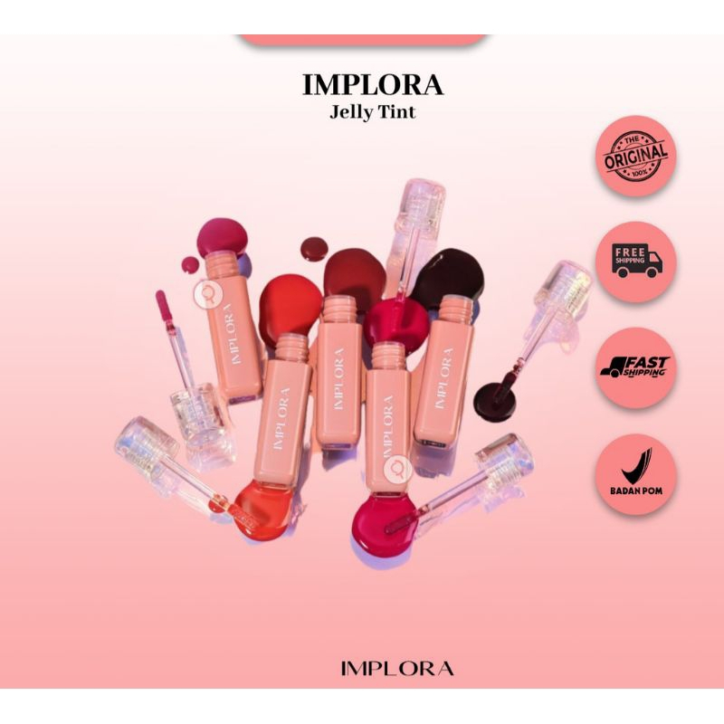 Jual REKOMENDASI LIPSTIK / LIPCREAM IMPLORA JELLY TINT 9 SHADE MATTE ...