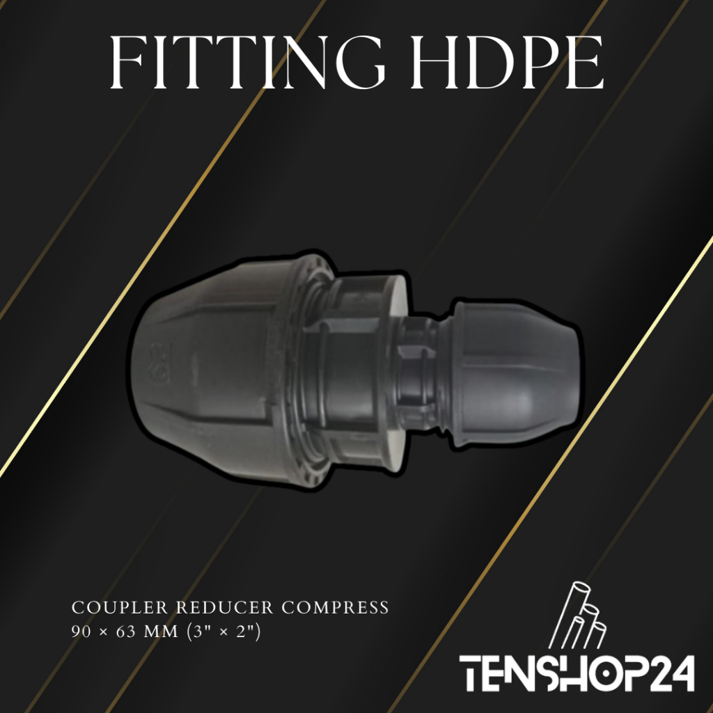 Jual FItting HDPE Coupler Reducer Compress - 90mm x 63mm ( 3" x 2 ...