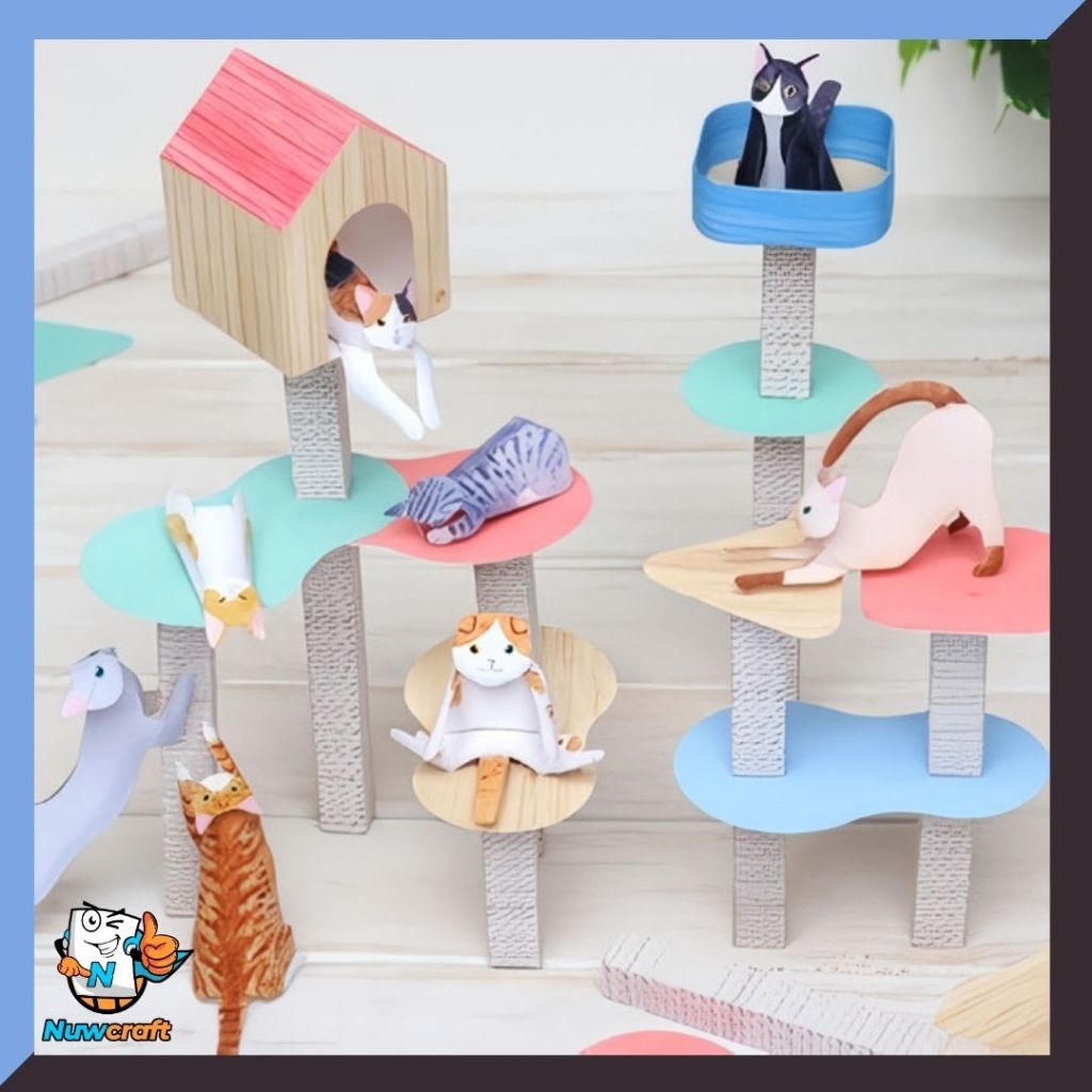 Jual Nuwcraft Balance Game (Cat tower) papercraft | Shopee Indonesia