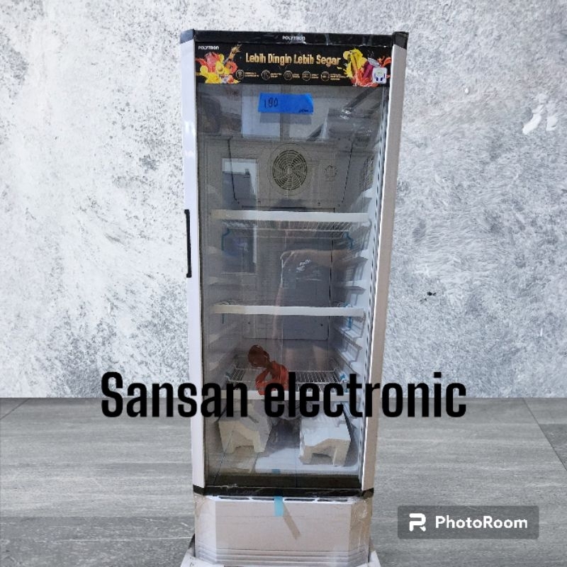 Jual Showcase polytron 180 L Pendingin Minuman list hitam Full hitam ...