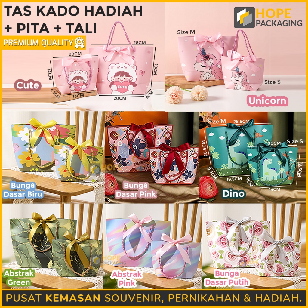Jual Tas Hadiah / Tas Kado / Paperbag Ulang Tahun / Tas Kado + Pita ...