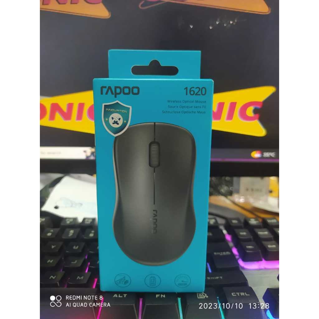 Jual MOUSE RAPOO 1620 Wireless 2.4Ghz 1000DPI Black | Shopee Indonesia